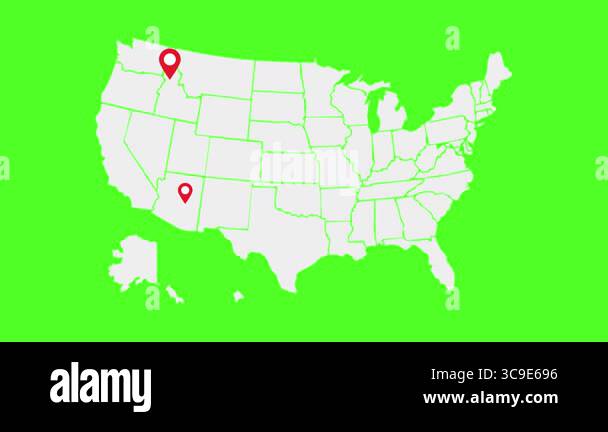Animation america map pin point Stock Videos & Footage - HD and 4K ...