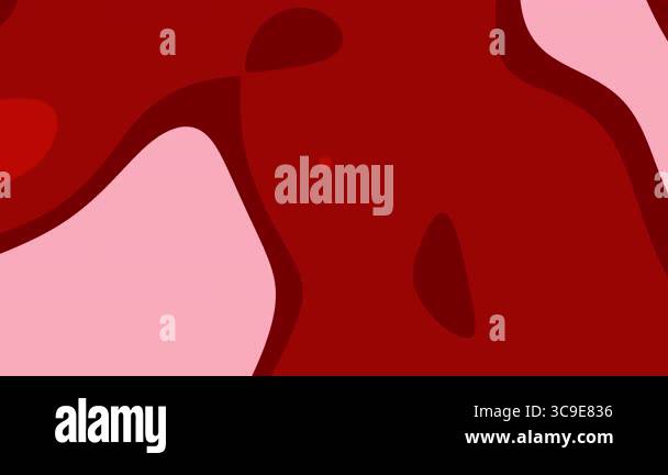 Red and pink abstract shapes create a dynamic wavy pattern suitable for ...