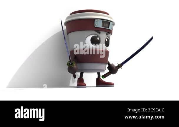 capuchino assasino on white background Stock Video Footage - Alamy