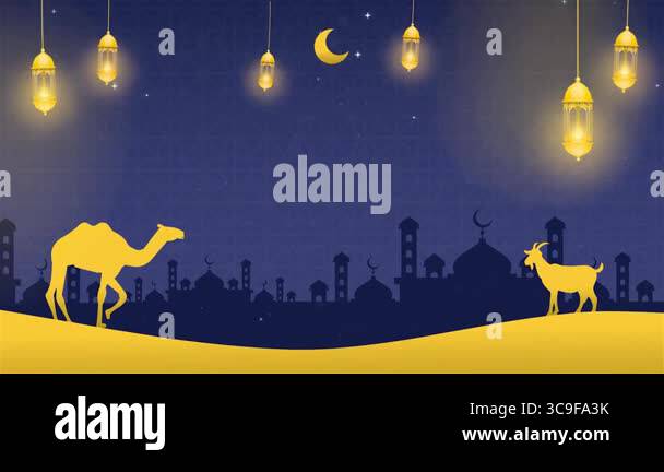 Eid ul Adha Animated Background with Green Screen Islamic Festival ...