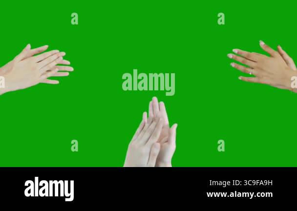 Clapping Hands Animation on Green Screen | Applause Video Effect Stock ...