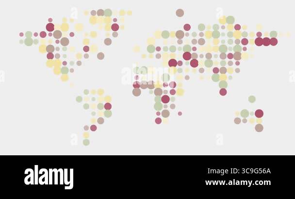 Animated Circular World Map Data Visualization Stock Video Footage - Alamy