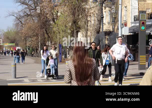 Almaty City Kazakhstan 6 April 2025. View of the Abay Opera House ...