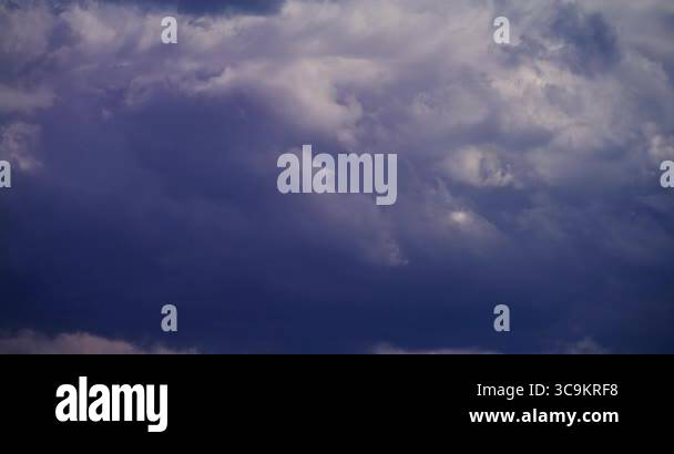 Timelapse of dark storm clouds foreboding very bad weather. Dramatic ...