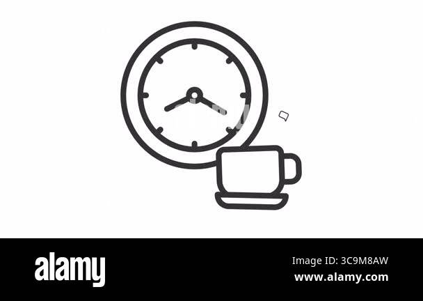 Animated coffee break icon. Perfect for employee, business, team ...