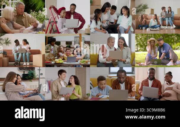 Groups of diverse individuals gather in various cozy settings to ...