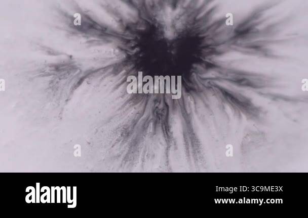 Paint spill. Grunge blob. Black splatter liquid drip dirt burst on ...