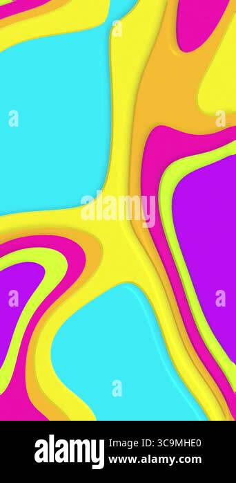 Trippy liquid motion effect background with morphing wavy organic blob ...