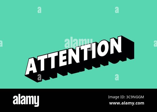 ATTENTION Text in Graffiti Style with Color-Changing Background Stock ...