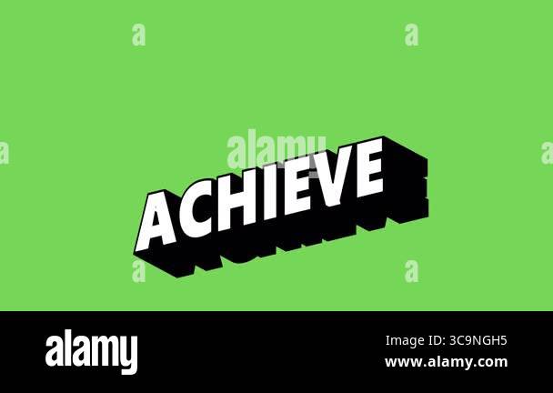 ACHIEVE Text in Graffiti Style with Color-Changing Background Stock ...