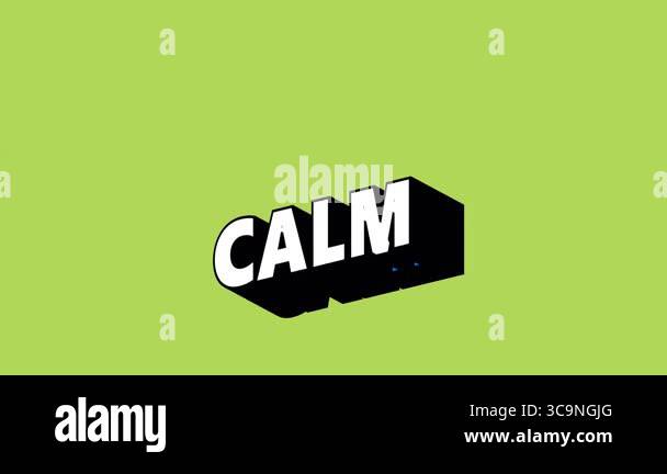 CALM Text in Graffiti Style with Color-Changing Background Stock Video ...