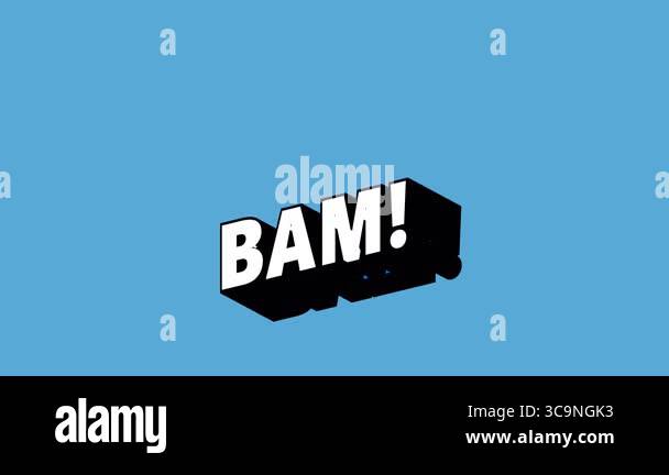 BAM! Text in Graffiti Style with Color-Changing Background Stock Video ...