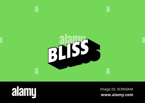 BLISS Text in Graffiti Style with Color-Changing Background Stock Video ...