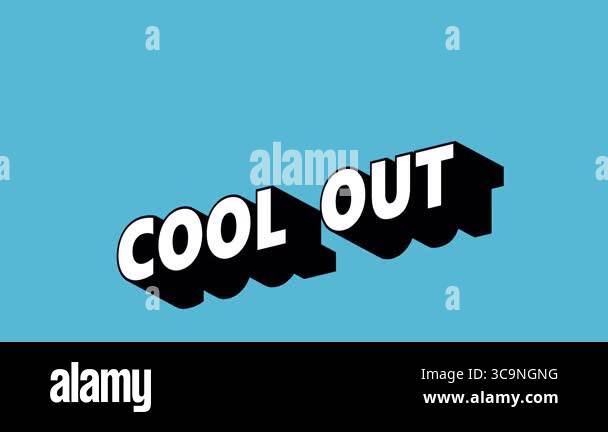 COOL OUT Text in Graffiti Style with Color-Changing Background Stock ...