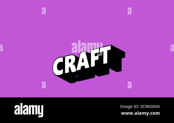 CRAFT Text in Graffiti Style with Color-Changing Background Stock Video ...