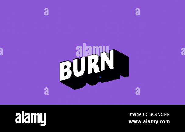BURN Text in Graffiti Style with Color-Changing Background Stock Video ...