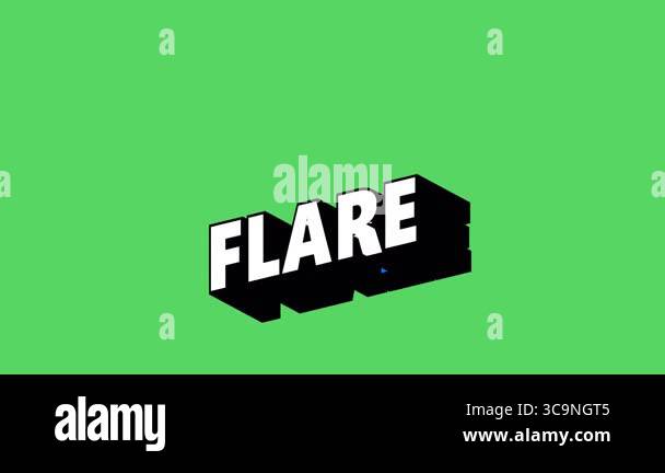 FLARE Text in Graffiti Style with Color-Changing Background Stock Video ...