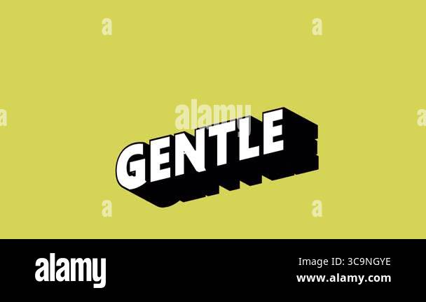 GENTLE Text in Graffiti Style with Color-Changing Background Stock ...
