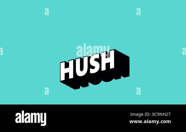 HUSH Text in Graffiti Style with Color-Changing Background Stock Video ...