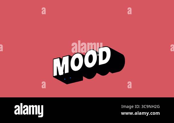MOOD Text in Graffiti Style with Color-Changing Background Stock Video ...