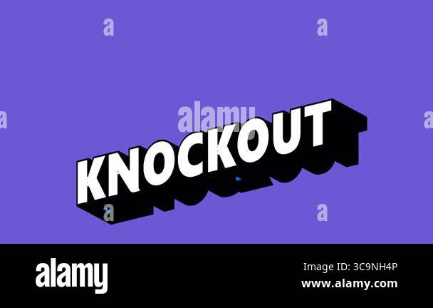 KNOCKOUT Text in Graffiti Style with Color-Changing Background Stock ...