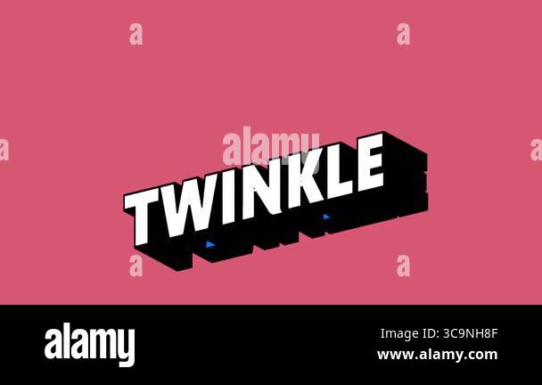 TWINKLE Text in Graffiti Style with Color-Changing Background Stock ...