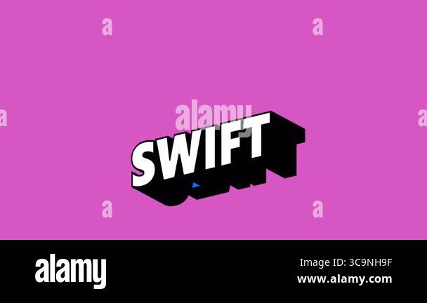 SWIFT Text in Graffiti Style with Color-Changing Background Stock Video ...