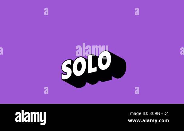 SOLO Text in Graffiti Style with Color-Changing Background Stock Video ...