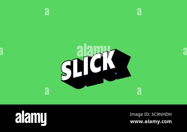 SLICK Text in Graffiti Style with Color-Changing Background Stock Video ...