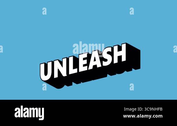 UNLEASH Text in Graffiti Style with Color-Changing Background Stock ...