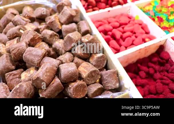 Buy colorful sweets Candy candies snacks on Mexican street food market ...