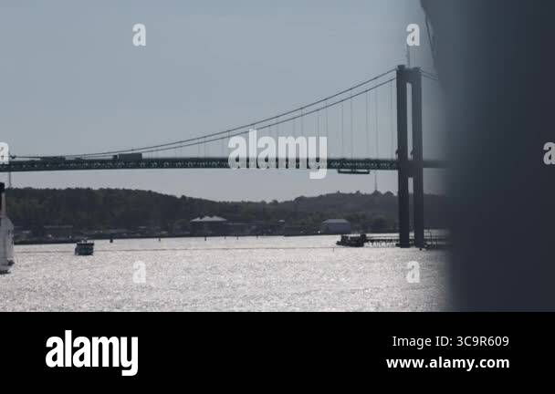 Gothenburg, Sweden A ship navigates through the harbour of Gothenburg ...
