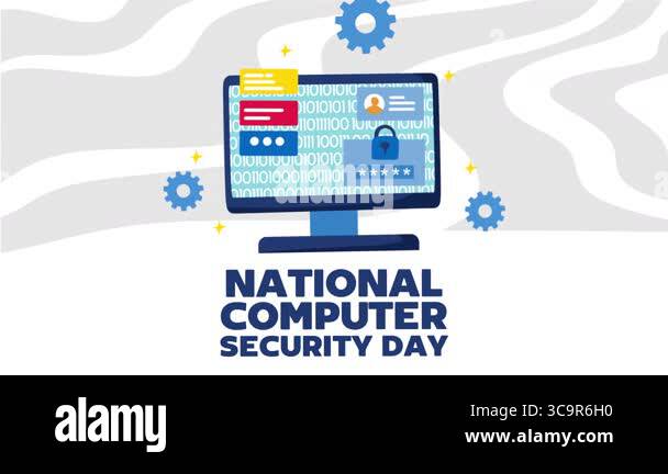 happy computer security day for better computer security Stock Video ...
