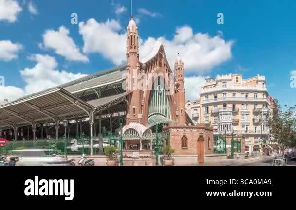 Mercado de Colon timelapse hyperlapse in Valencia, Spain, showcasing ...