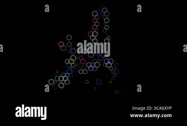 Europe Map Made Of Pulsing Dots Stock Video Footage - Alamy