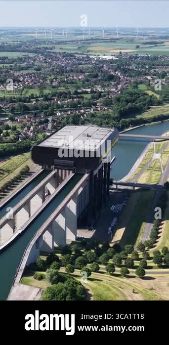 Discover how the ship lift at Strepy-Thieu elevates vessels between two ...