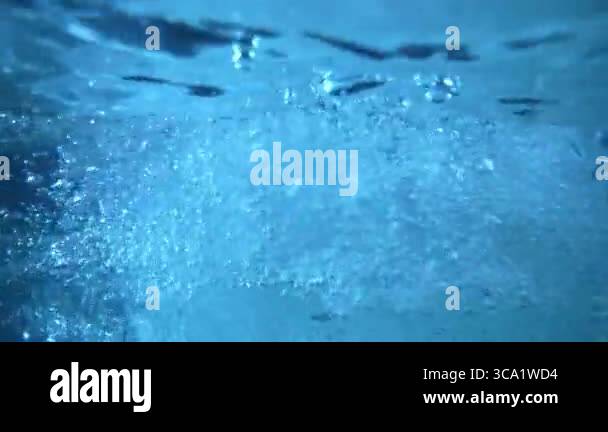 A dynamic underwater scene showing the energetic movement of bubbles in ...