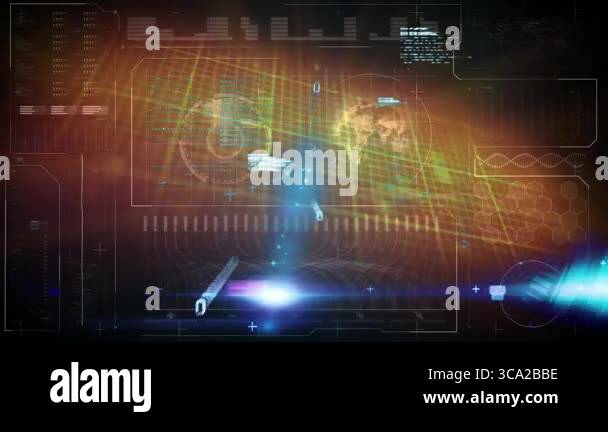 Grid appearing triggers white tracer rod sliding past pulsing beam to ...