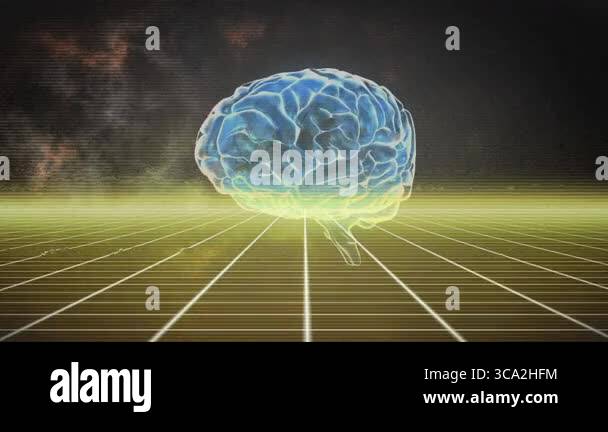 Floating brain hologram displaying Stock Videos & Footage - HD and 4K ...