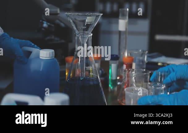 Equipment chemical laboratory glassware Stock Videos & Footage - HD and ...