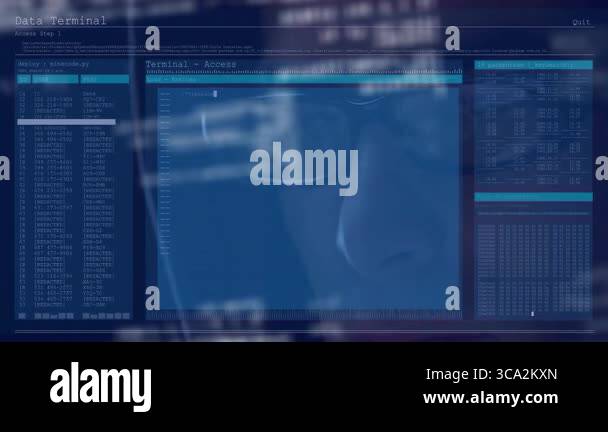 Data terminal overlay appearing and engineer running milisec10.py, bar animating before ...
