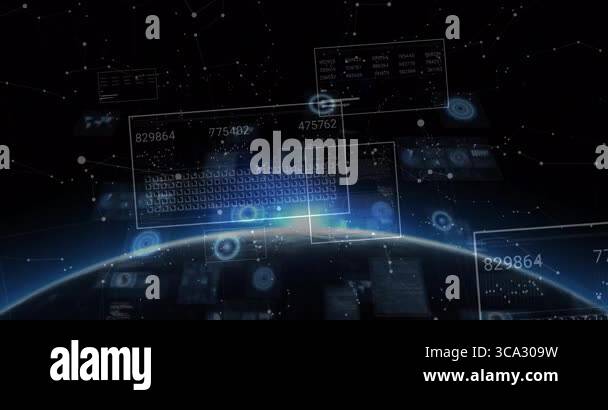 Animated illustration showing translucent UI panels floating above ...