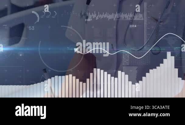 Female doctor consulting patient in medical clinic, showing animated ...