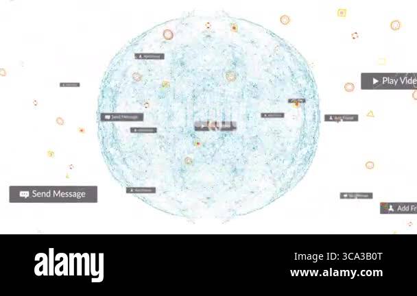 Abstract network mesh visualizing data flow, displaying flat-design ...