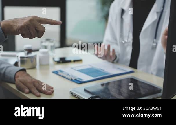 doctor explaining a patient to his hand Stock Video Footage - Alamy
