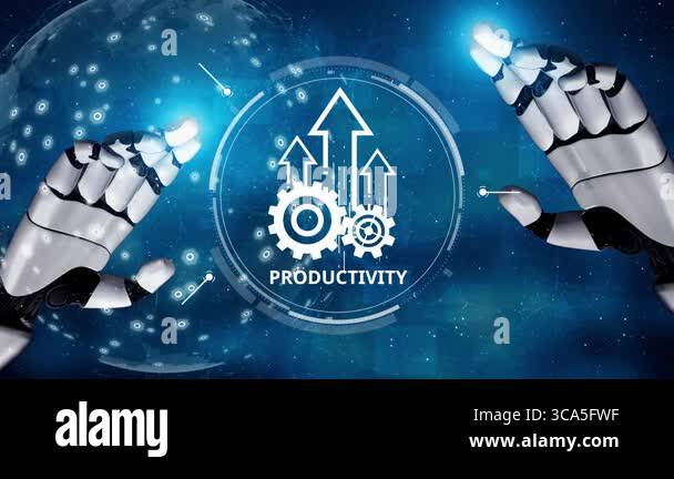 Productivity improvement in digital business, showing productivity ...