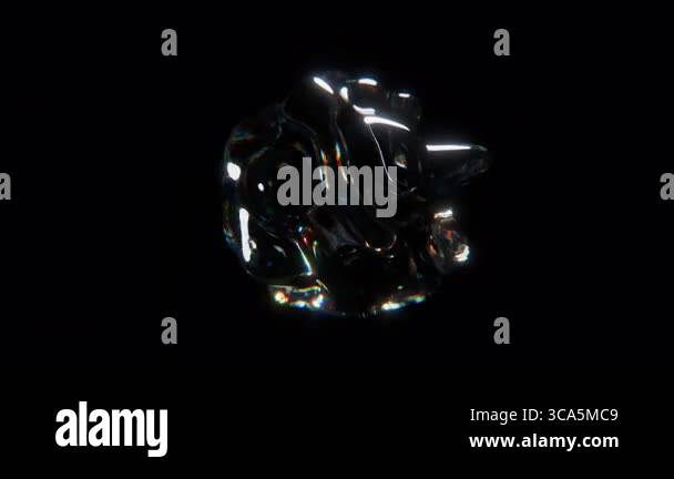 Translucent Liquid Glass Changes Shape. High quality 4k footage Stock ...