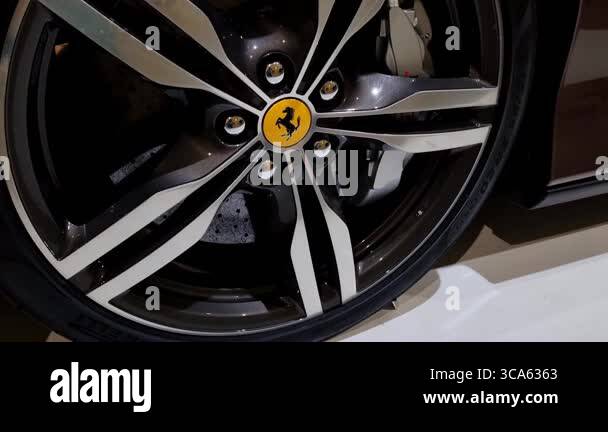 Modena, Italy, May 14, 2024: Luxury Sports Car Wheel Design with Iconic ...