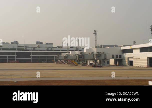 Commercial jet bridges airport terminal Stock Videos & Footage - HD and ...