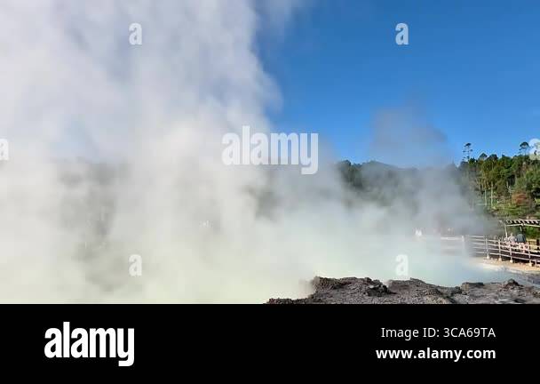Kawah Sikidang (Sikidang Crater). Popular tourist destination. This ...